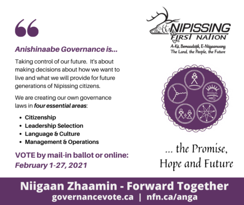 Anishinaabe Governance Vote Results » Nipissing First Nation