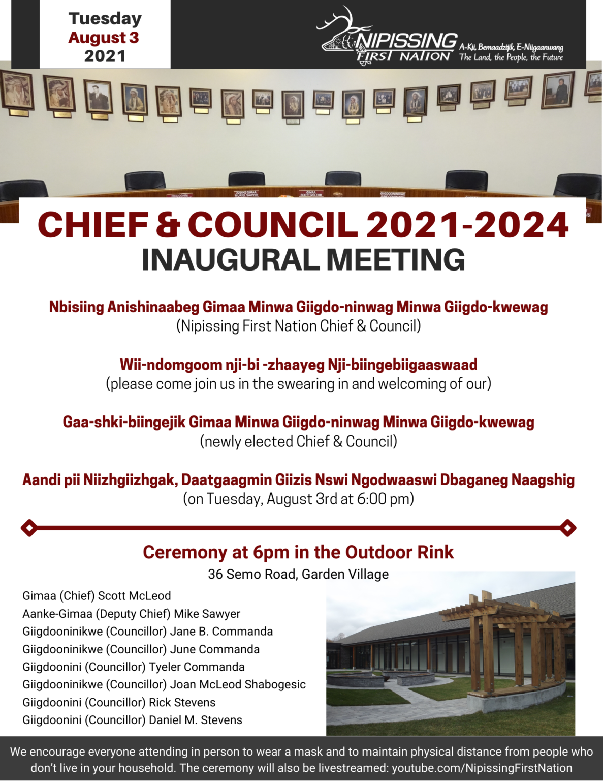 Chief & Council Inaugural Meeting » Nipissing First Nation