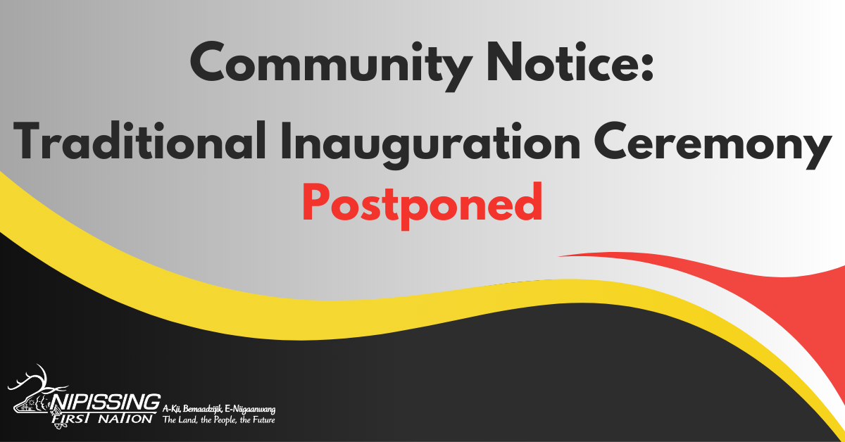 Community Notice: Traditional Inauguration Ceremony Postponed ...