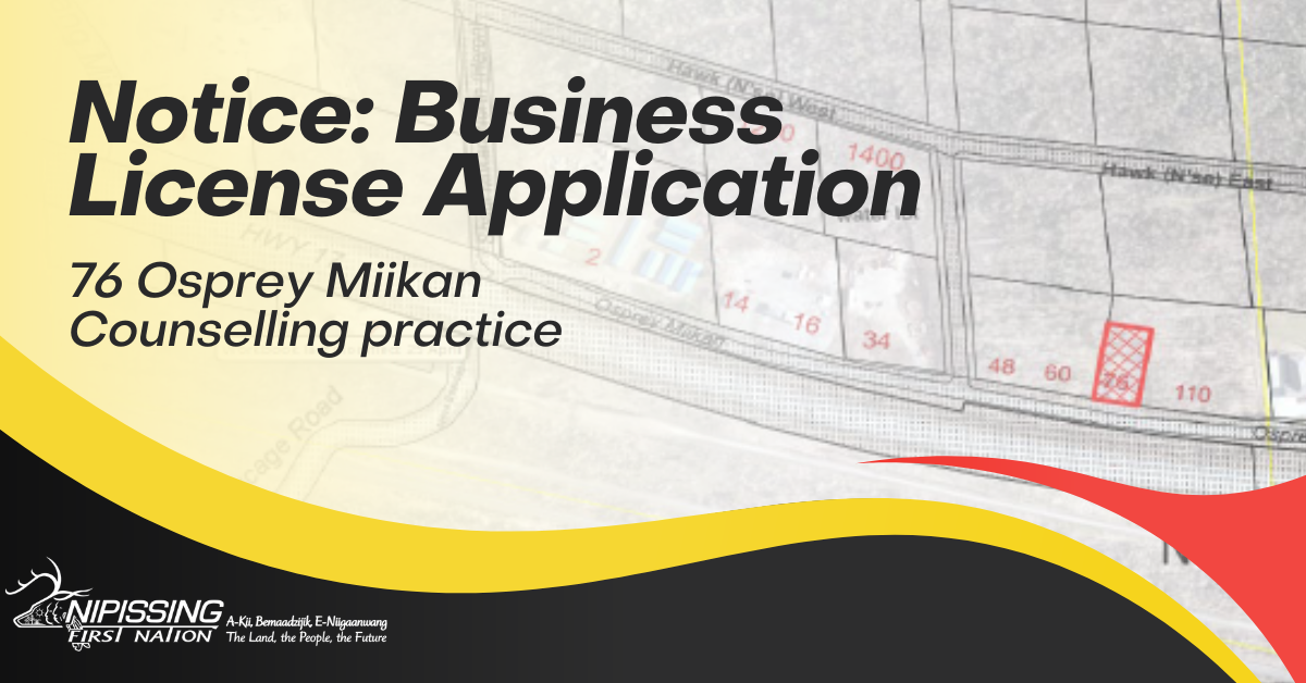 Community Notice: Business Licence: 76 Osprey Miikan – Counselling ...